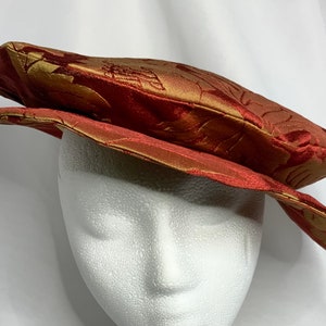 Red & Gold Brocade Renaissance Tudor Flat Cap - Etsy