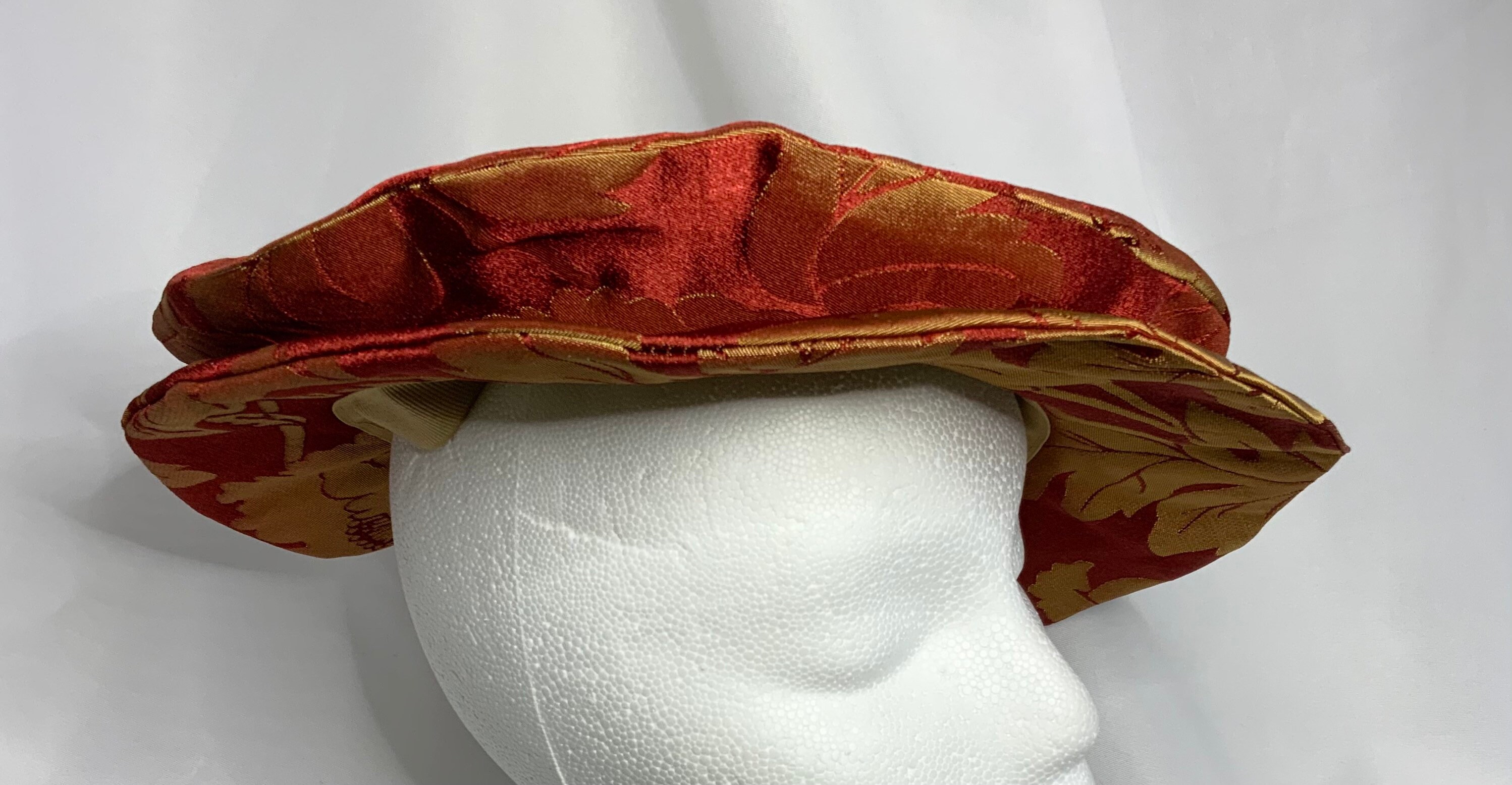 Red & Gold Brocade Renaissance Tudor Flat Cap | Etsy