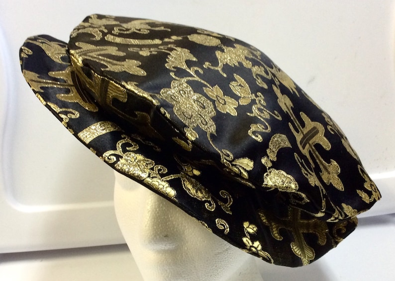 Black & Gold Renaissance Hat Tudor Flat Cap - Etsy