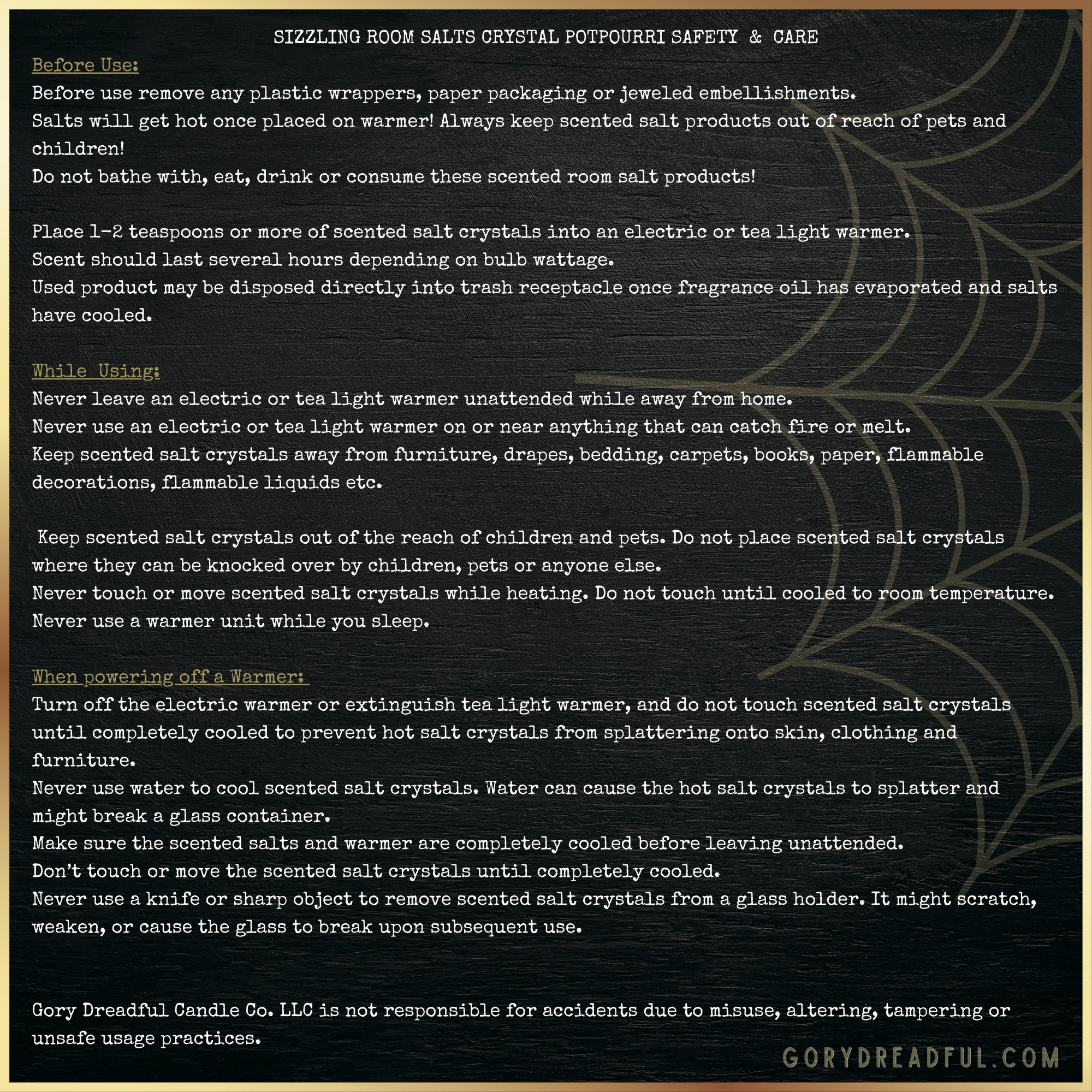 Vampire Kisses Sizzling Room Salt Crystal Potpourri Wax Melt ...