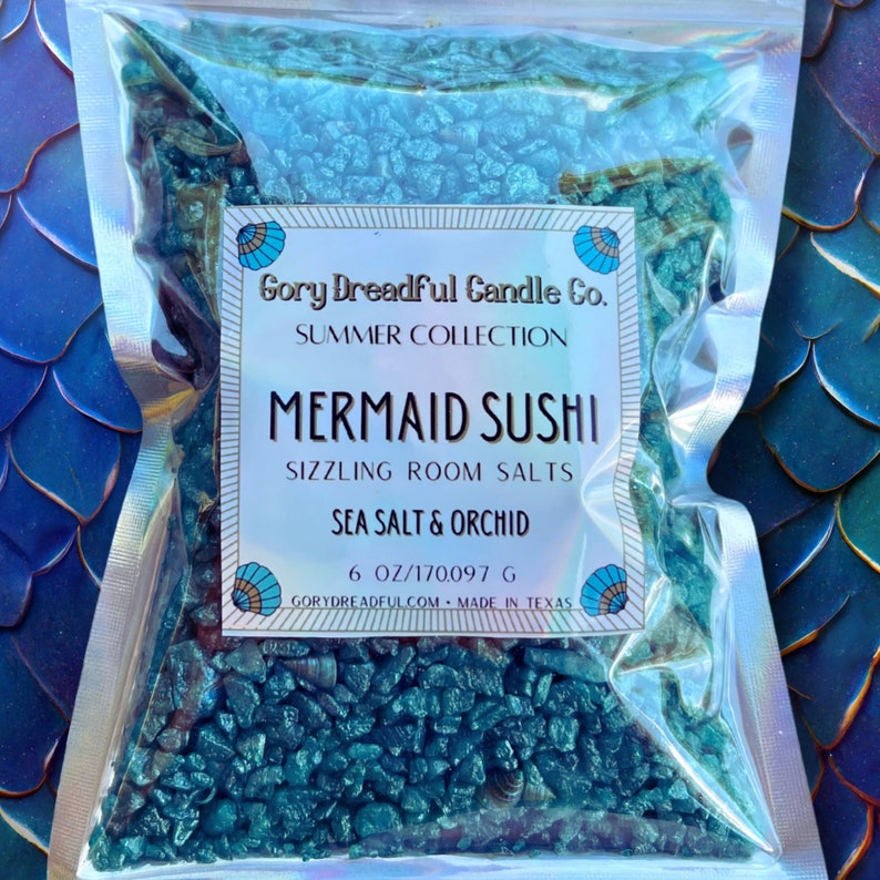 Mermaid Sushi Sizzling Room Salt Crystal Potpourri - Sea Salt & Orchid ...