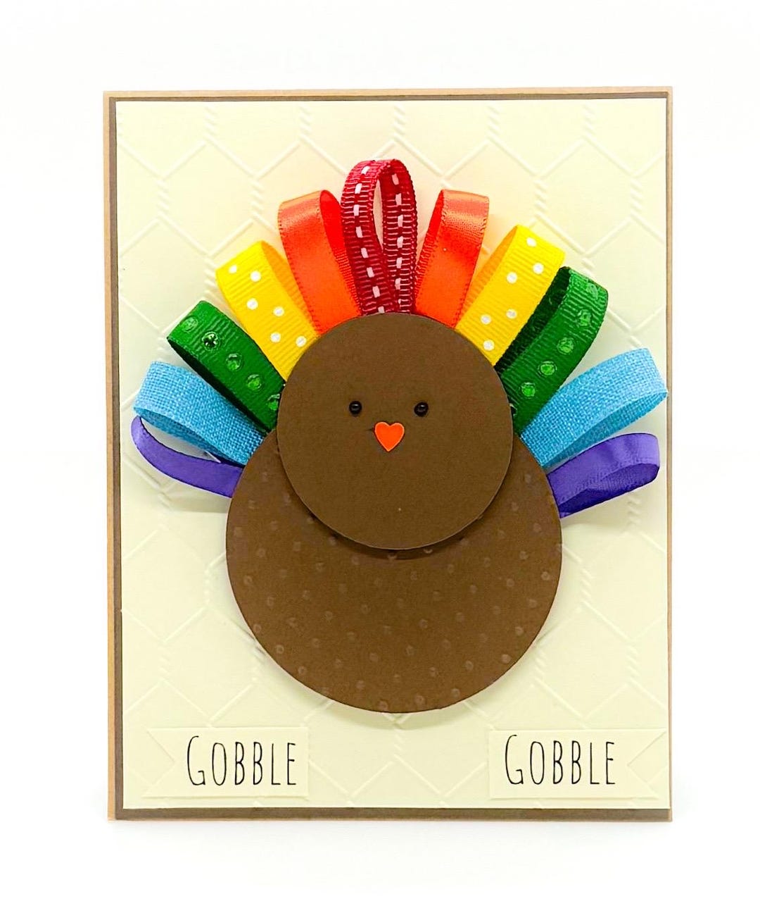 Thanksgiving Card, Rainbow Turkey, Ribbon Turkey, Friend Thanksgiving ...
