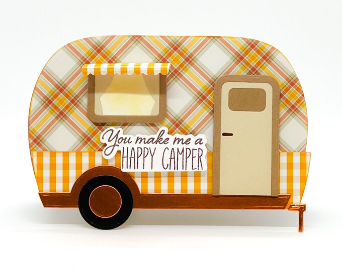 Camper, Retro Camper, Camper Card, Birthday Card, Fall Camper, Fall ...