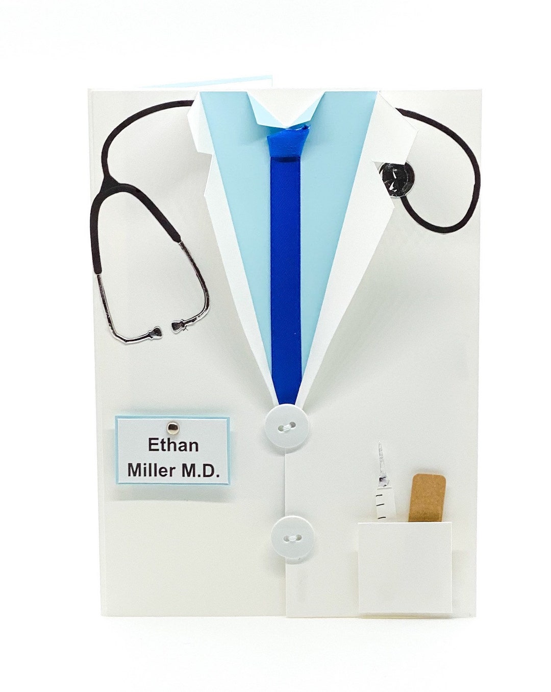 Medical School Graduation Card, Doctor Card, White Coat Ceremony, MD ...