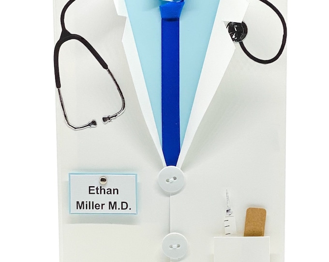 Handmade Doctor Card, Medical Card, Handmade Medical School Graduation ...