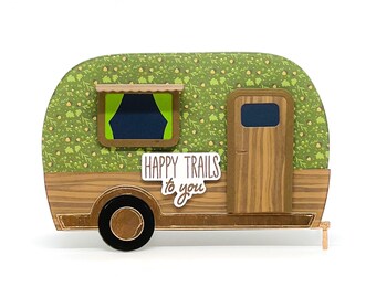 Camping Happy Birthday Card - Etsy