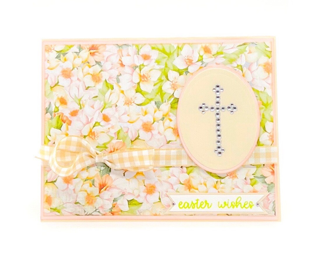 Easter Card, Cross Easter Card, Easter Blessings, Handmade Easter Card ...