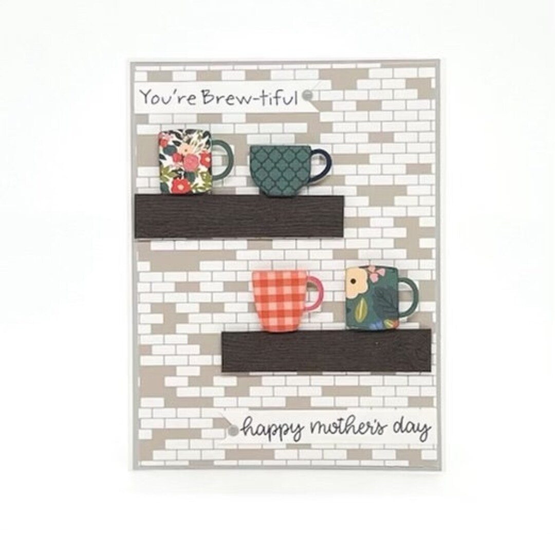 Mug Card for Mother's Day, Cute Mothers Day Card, Card With Mugs, Card ...