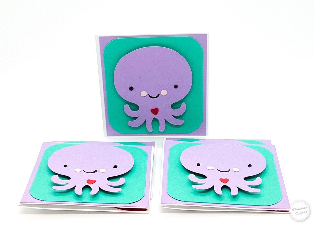 Ocean Animal Valentine, Octopus, Mini Valentines, School Classroom ...