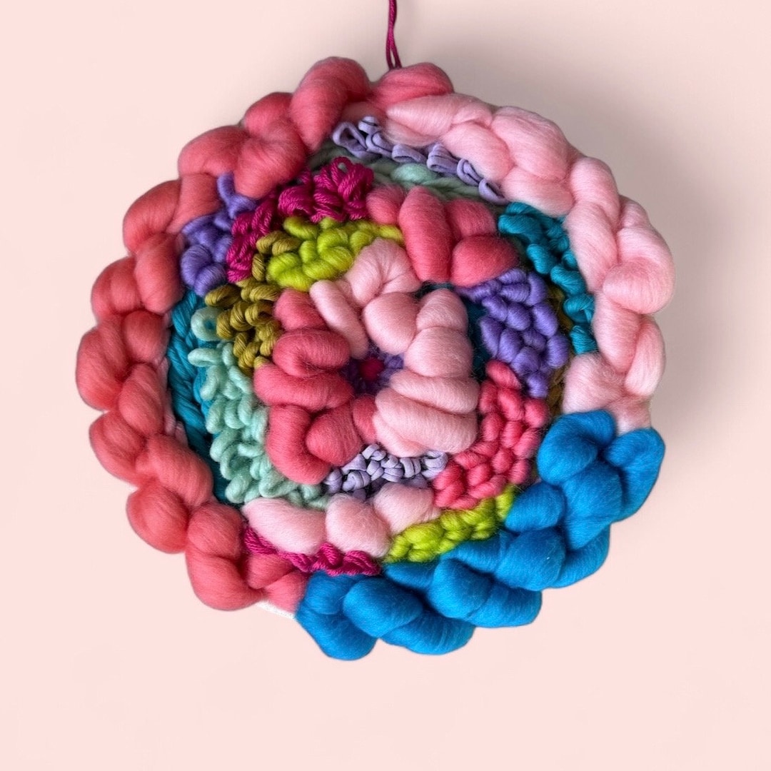 Colorful 10” Round Weaving - Etsy