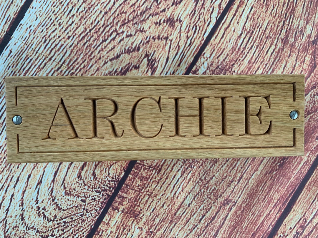 Dog Kennel Sign Wooden Kennel Plaque Oak Pet Name Sign - Etsy
