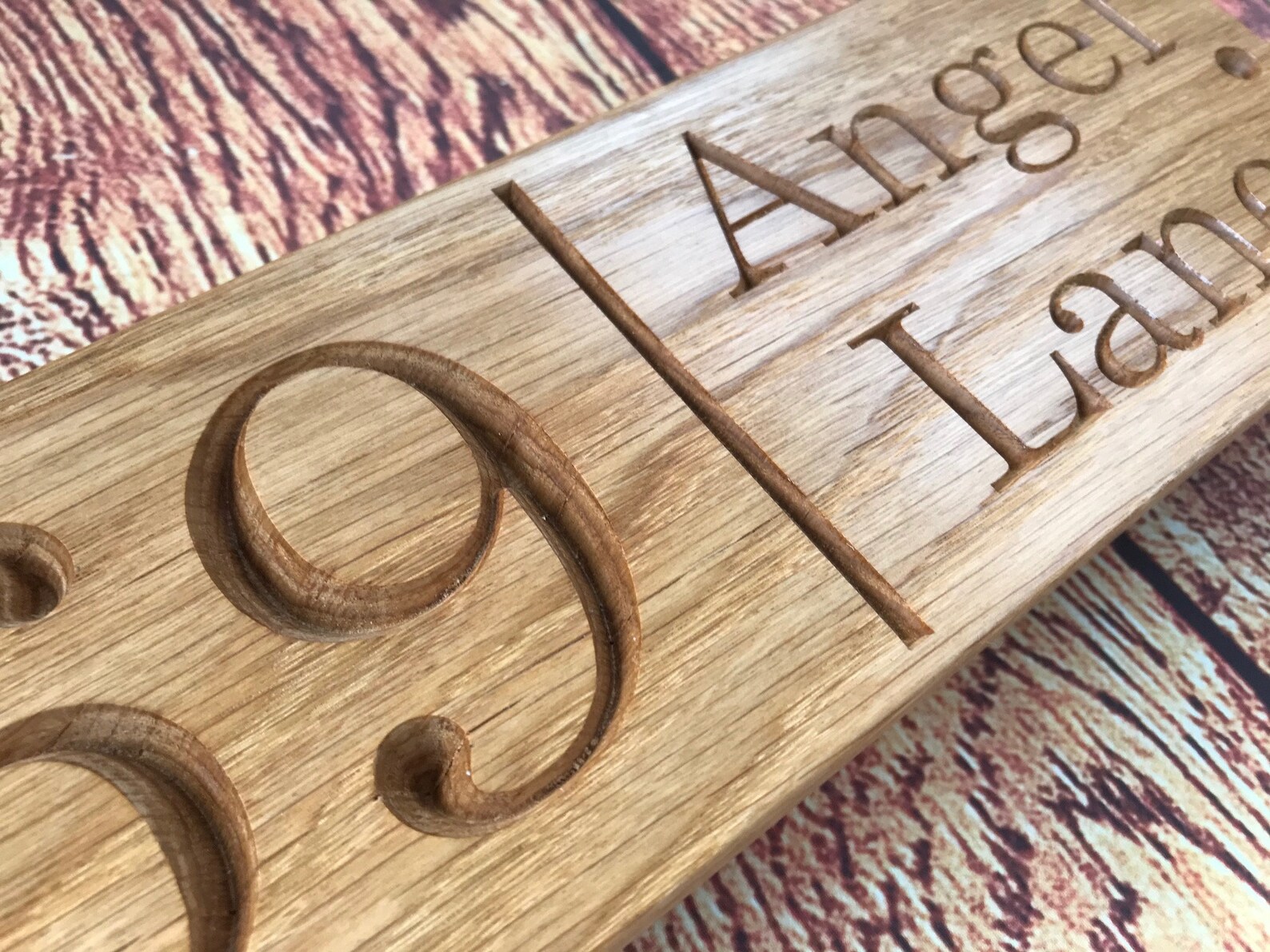 Solid Oak House Sign Personalised Carved Wooden Hardwood - Etsy