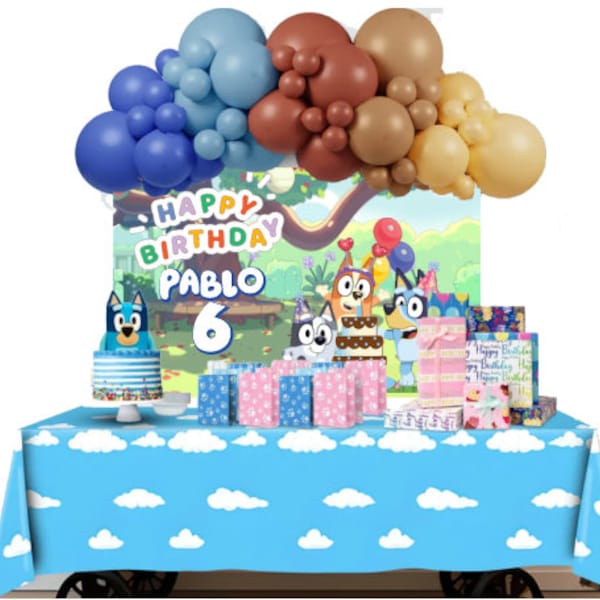 Personalized Bluey Birthday Backdrop - Etsy