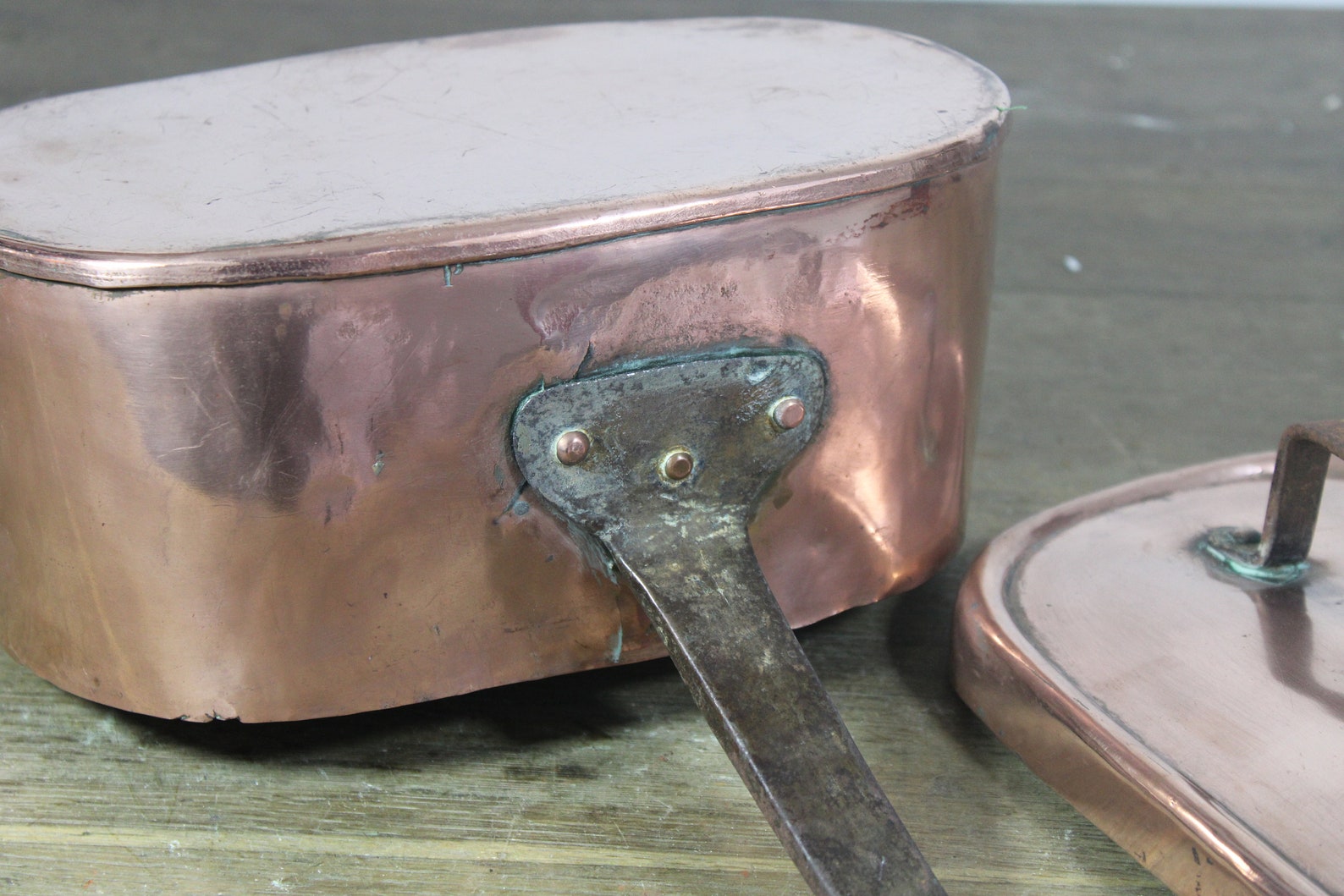 Antique French Copper Braising Pan Daubiere Stew Stock - Etsy