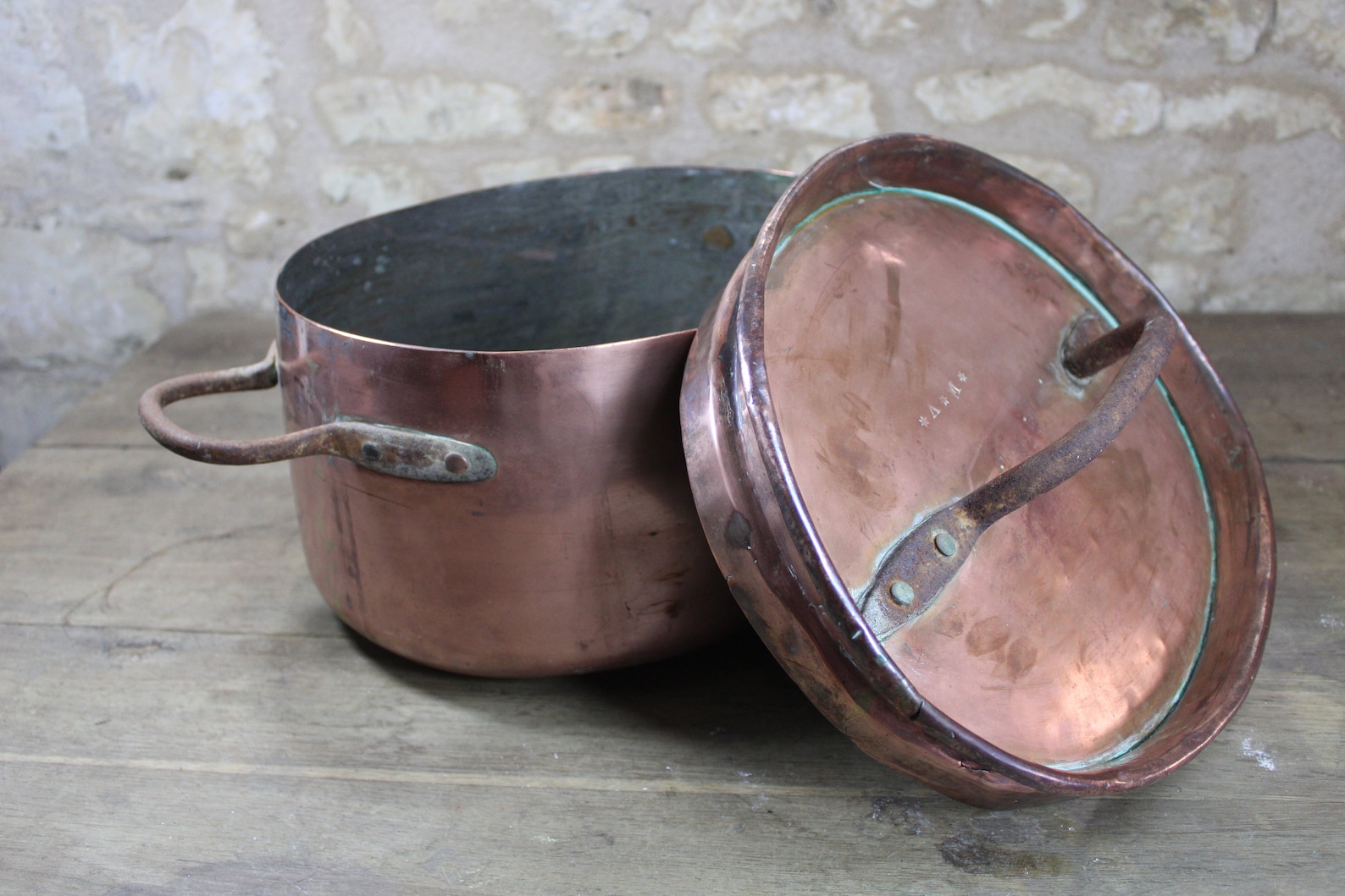 Antique French Daubiere Roasting Copper Cookware Lid Pan Pot - Etsy