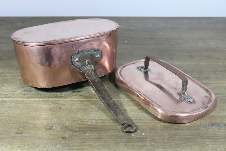 Antique French Copper Braising Pan Daubiere Stew Stock - Etsy