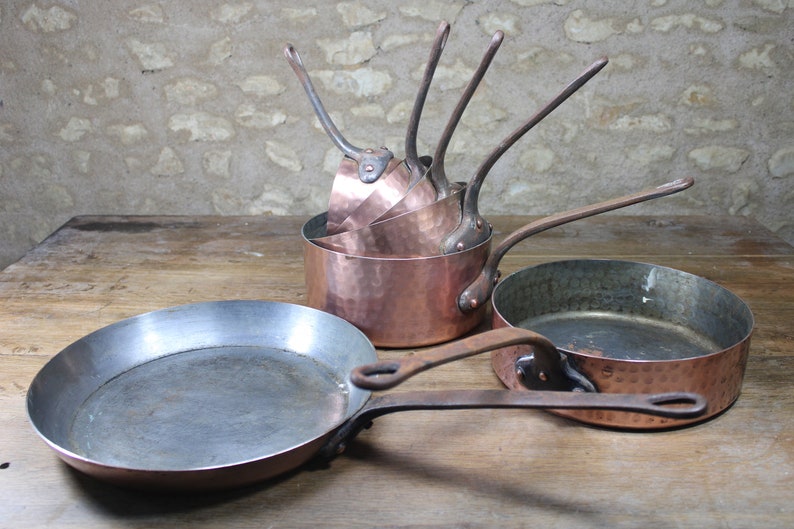 Set 7pc 2mm 10.4kg Villedieu Serie Speciale French Copper Tin Lined ...