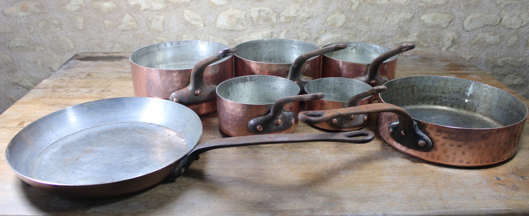 Set 7pc 2mm 10.4kg Villedieu Serie Speciale French Copper Tin Lined ...