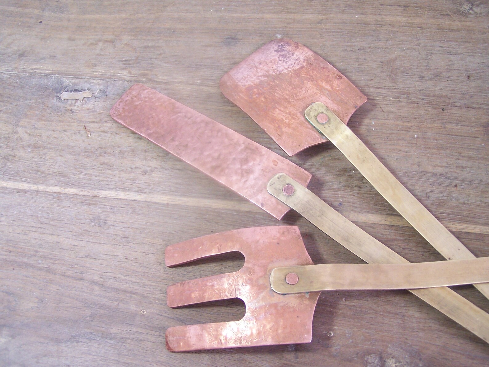 3pc Handmade Vintage Copper Utensils Ladle Fork - Etsy
