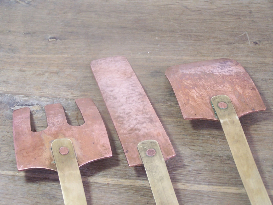 3pc Handmade Vintage Copper Utensils Ladle Fork - Etsy