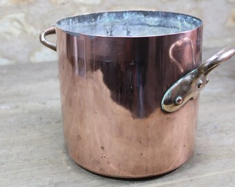 Antique French Copper Braising Pan Daubiere Stew Stock | Etsy