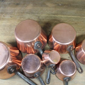 Super Set 7pc 2mm Villedieu Serie Speciale French Copper Tin Lined ...
