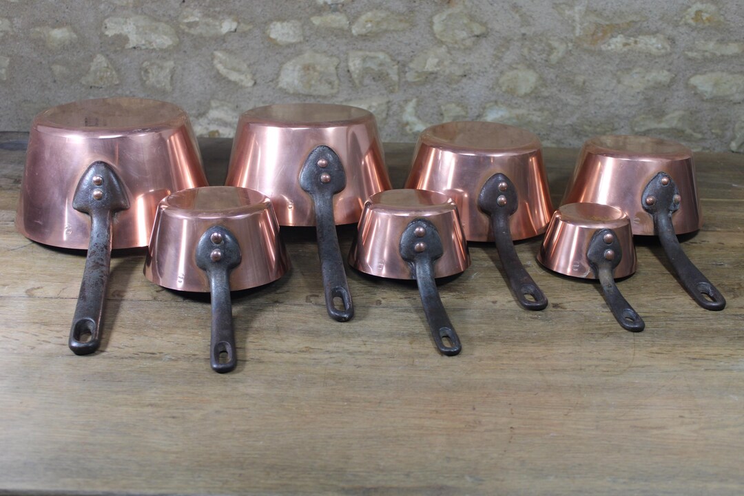 Super Set 7pc 2mm Villedieu Serie Speciale French Copper Tin Lined ...