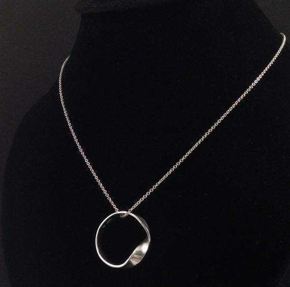 Mobius Strip Pendant in Solid Argentium Sterling Silver | Etsy