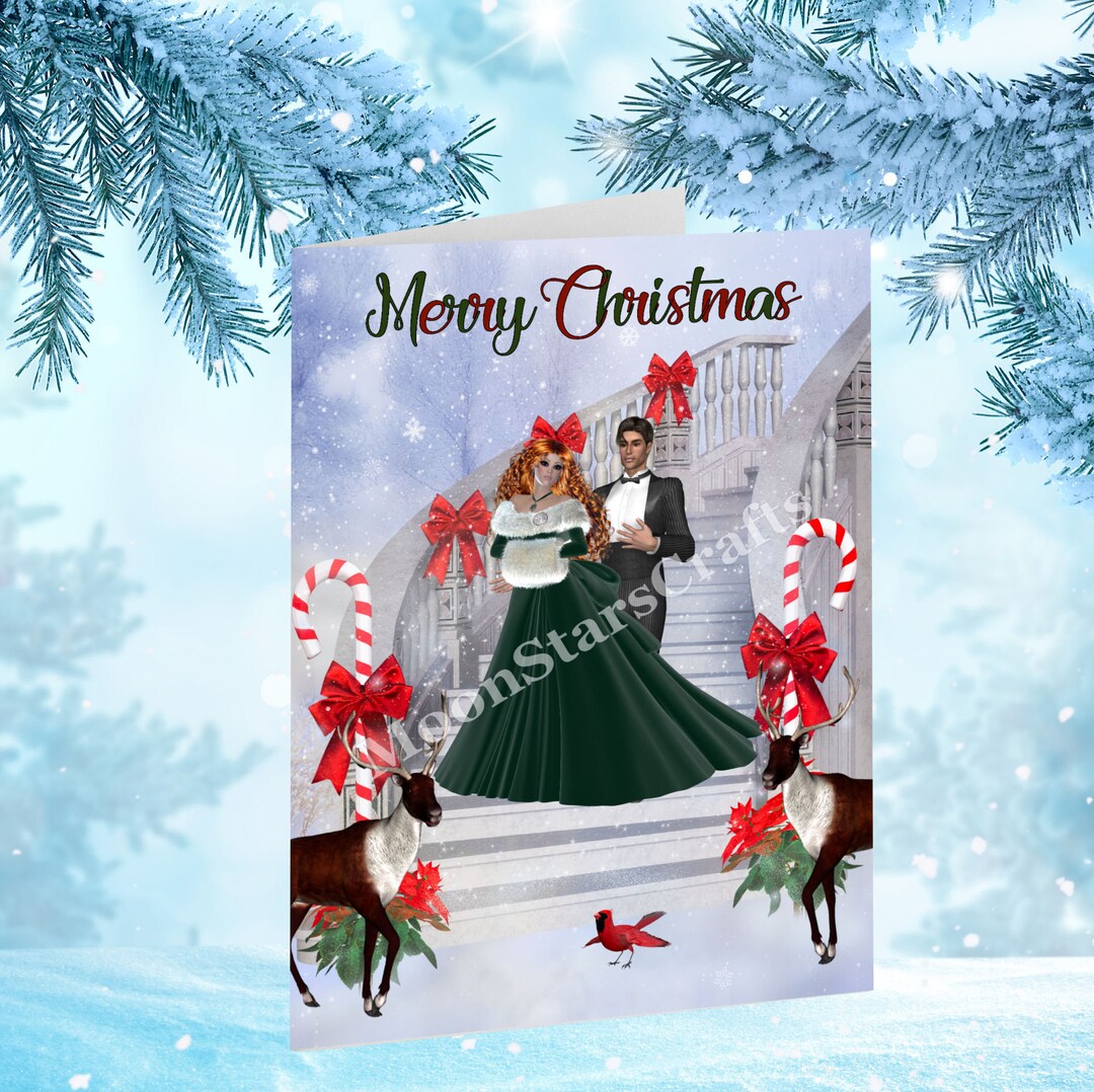 Printable Merry Christmas Card Instant Download Holiday - Etsy