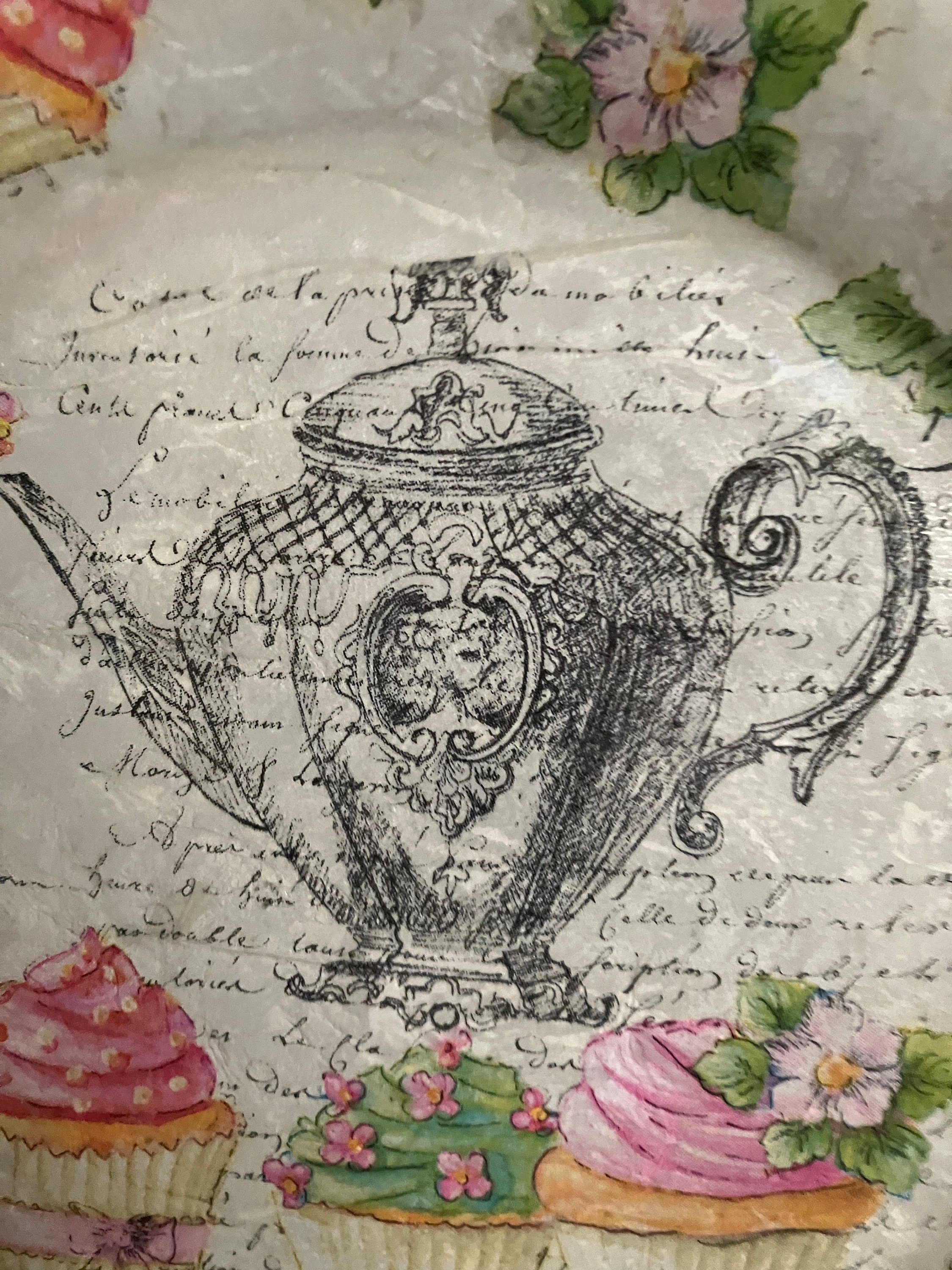 Teatime Decoupage Plate - Etsy