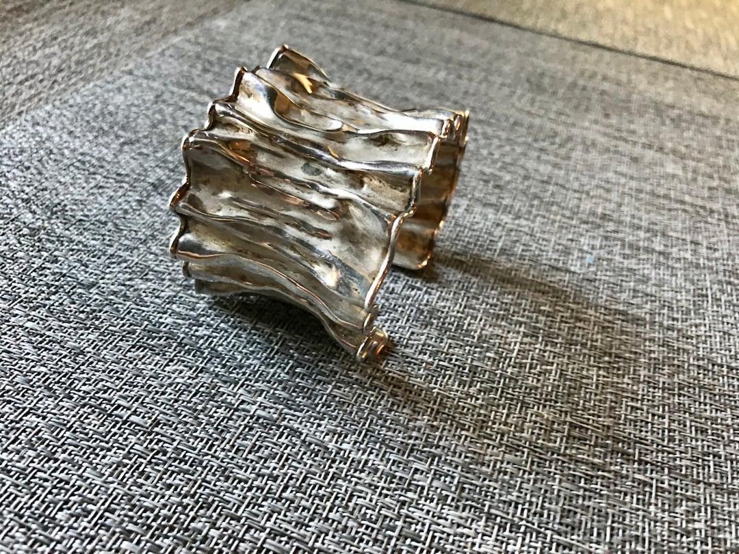 Thistle & Bee Sterling Silver Cuff Bracelet - Etsy