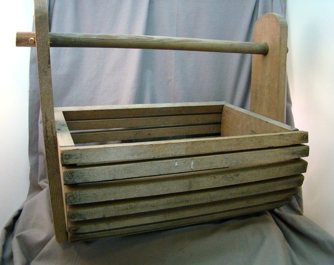 Real Genuine Primitive Wooden MAINE CLAM Roller BASKET Hod - Etsy