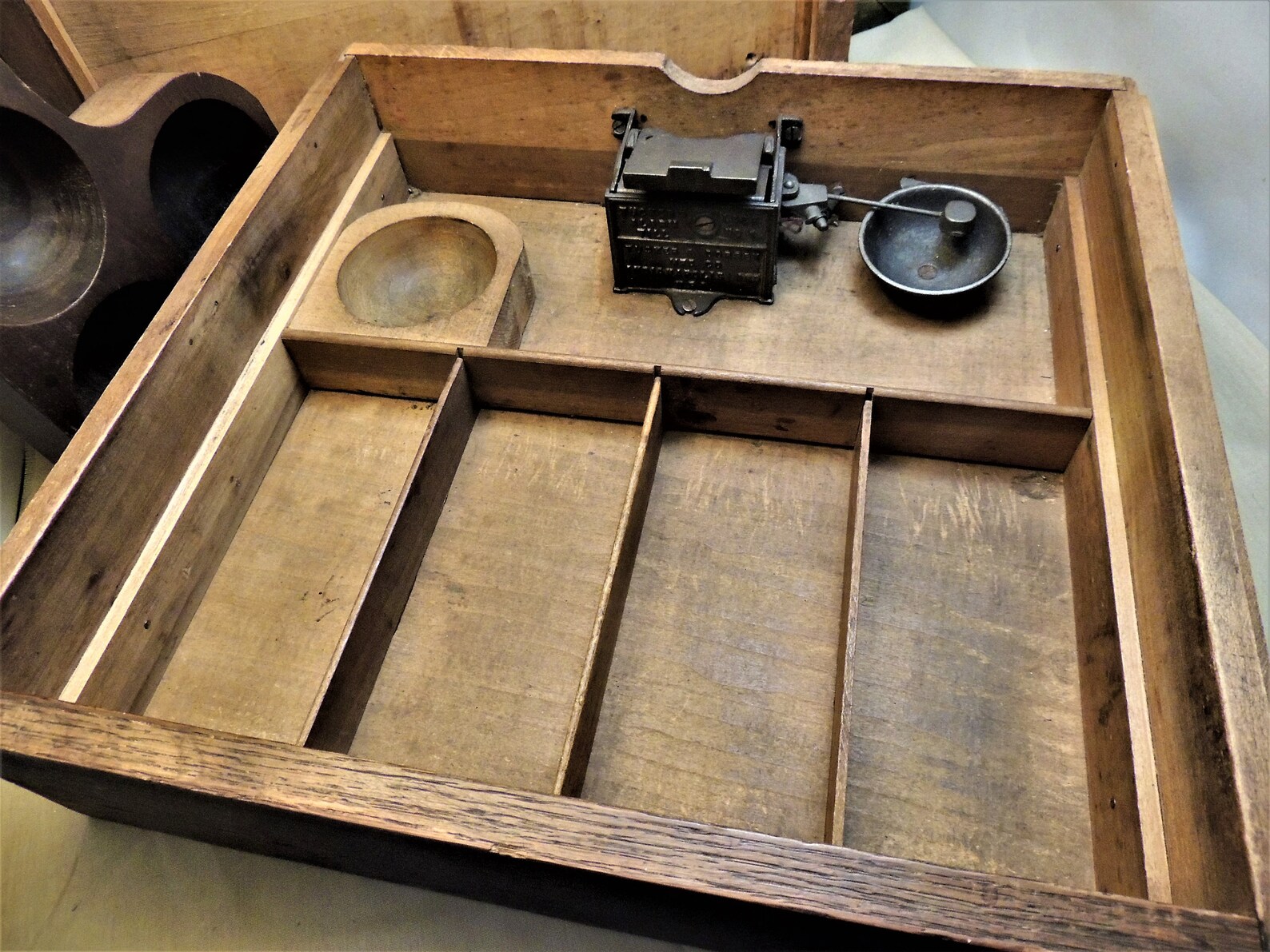 Antique TUCKERS LOCK Alarm TILL No 1 Wooden Cash Drawer C 1800s tucker ...