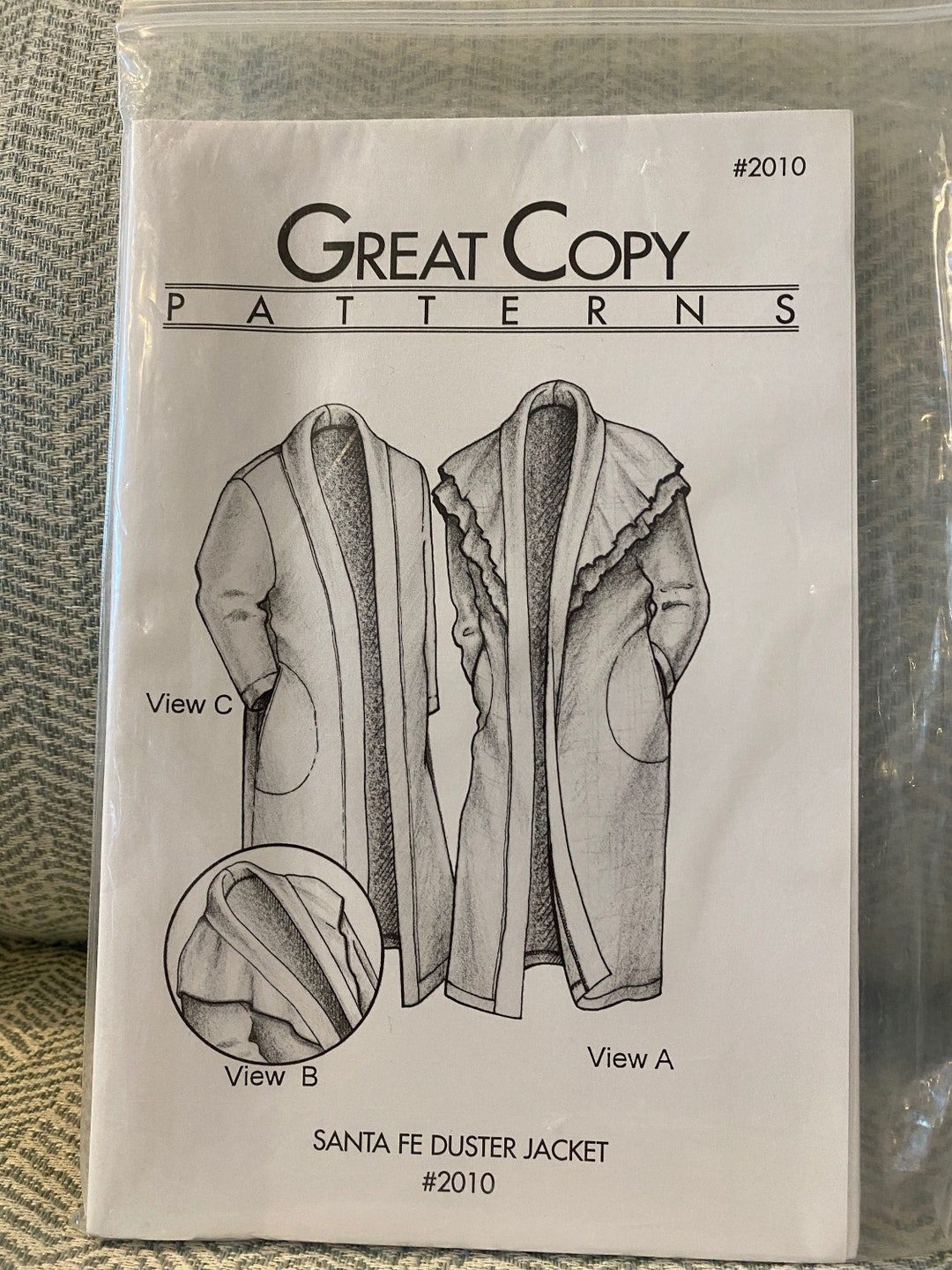 Great Copy Santa Fe Duster Coat Pattern 2010 Complete, Uncut Size S, M ...