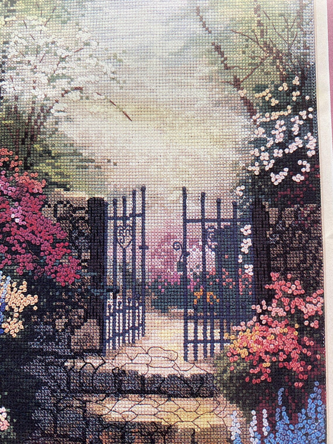 Vintage Thomas Kinkade Cross Stitch Chart: Garden of Promise - Etsy