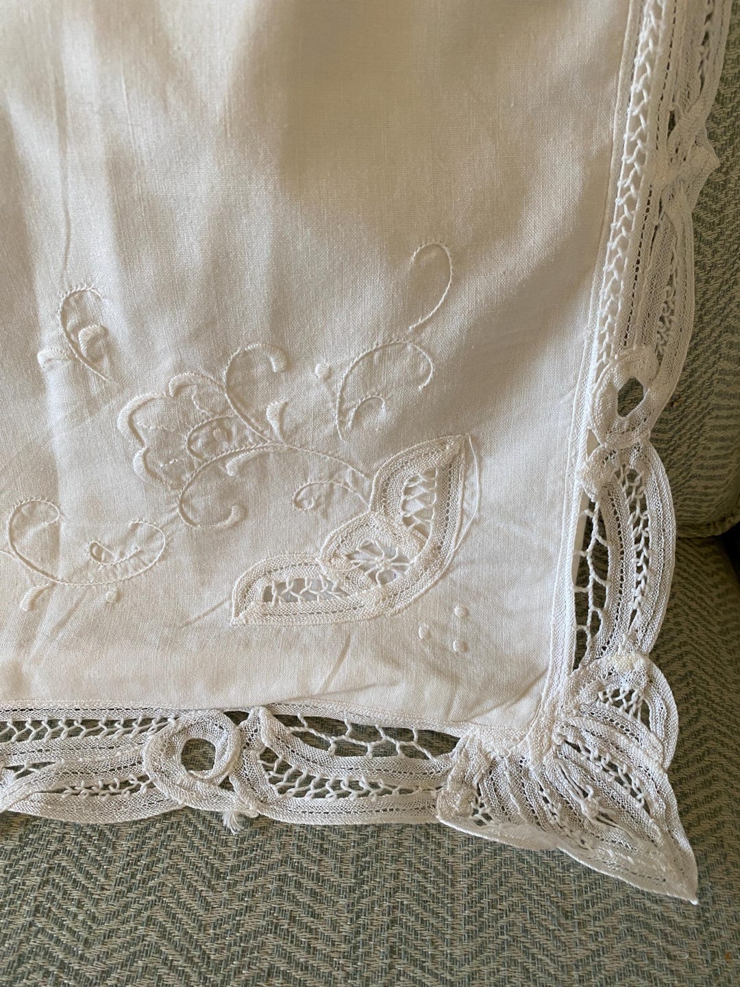 Standard Size Battenburg Lace Pillow Sham - Etsy