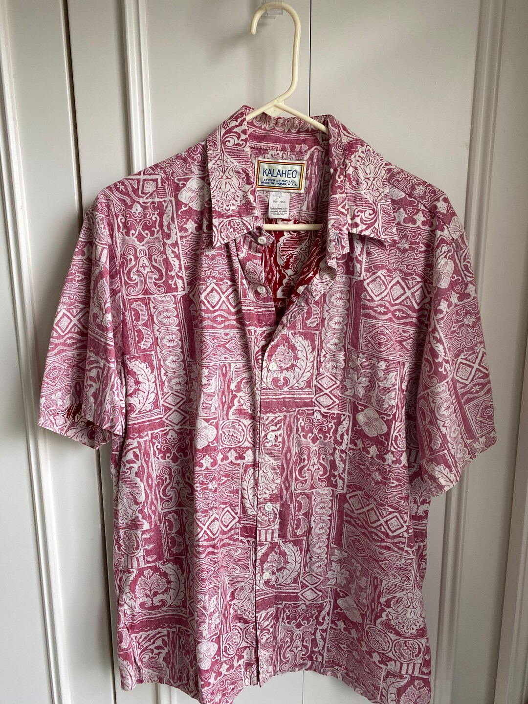 Men's Hawaiian Shirt, Reverse Print Hawaiian Shirt, Batik Hawaiian ...