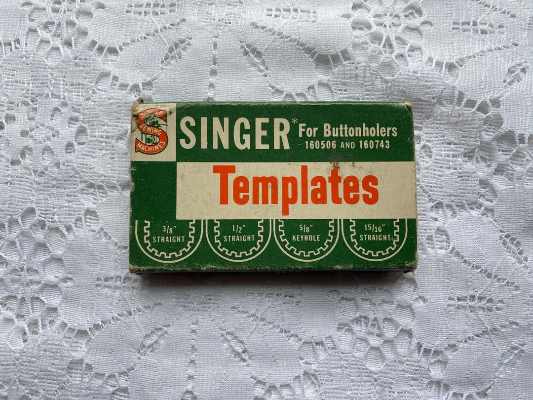 Singer Buttonhole Templates, for Buttonholer Attachment Models 160506 ...