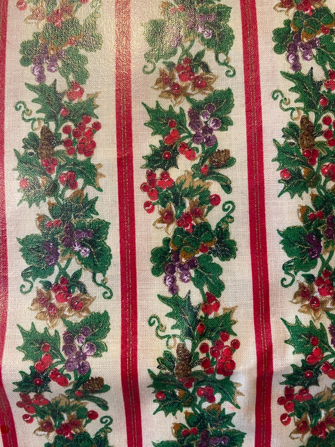 Vintage Oilcloth Fabric, Vineyard Style Oilcloth, Grapes & Vines ...