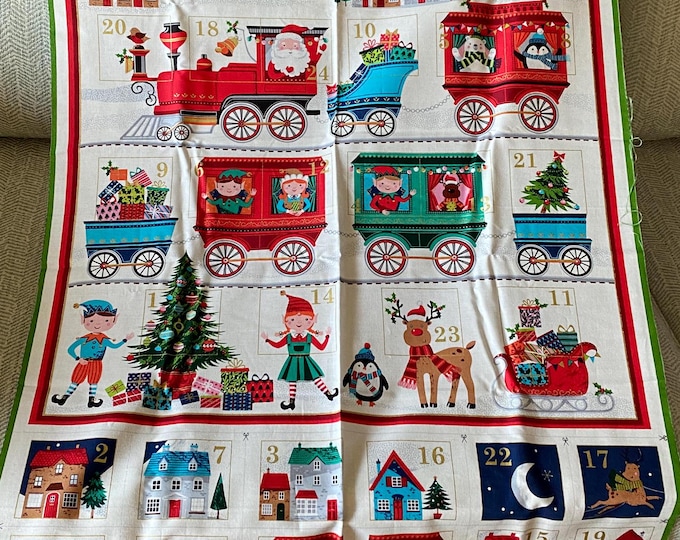 Santa Express Advent Calendar Fabric Panel - by Makower UK - Etsy