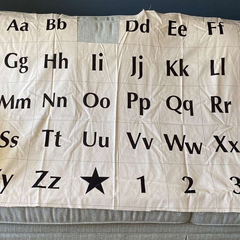 Alphabet Fabric - Etsy