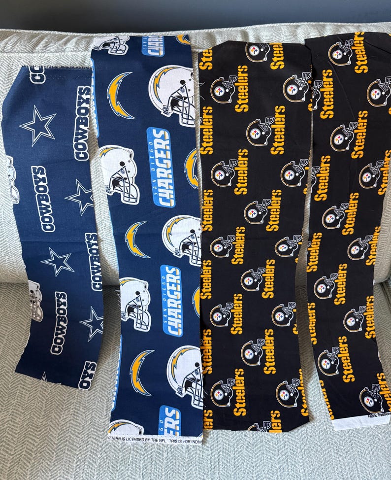 NFL Teams Fabric Scraps Bundle: Cowboys, Chargers, Steelers 100% Cotton ...