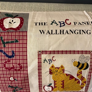 The A, B, C Panel Wall Hanging - the Old Country Store - Fabric Panel ...