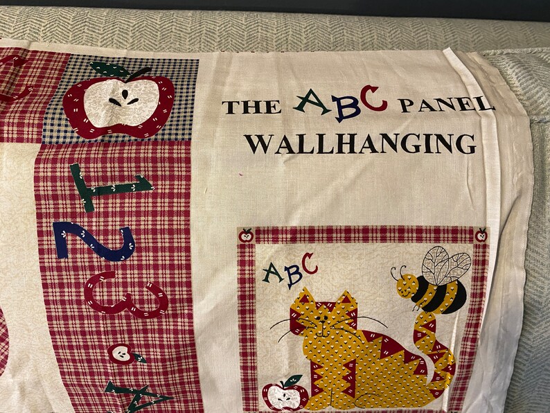 The A, B, C Panel Wall Hanging - the Old Country Store - Fabric Panel ...