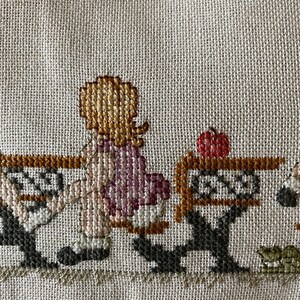 Completed Counted Cross Stitch - Classroom, School, Children, Teacher ...