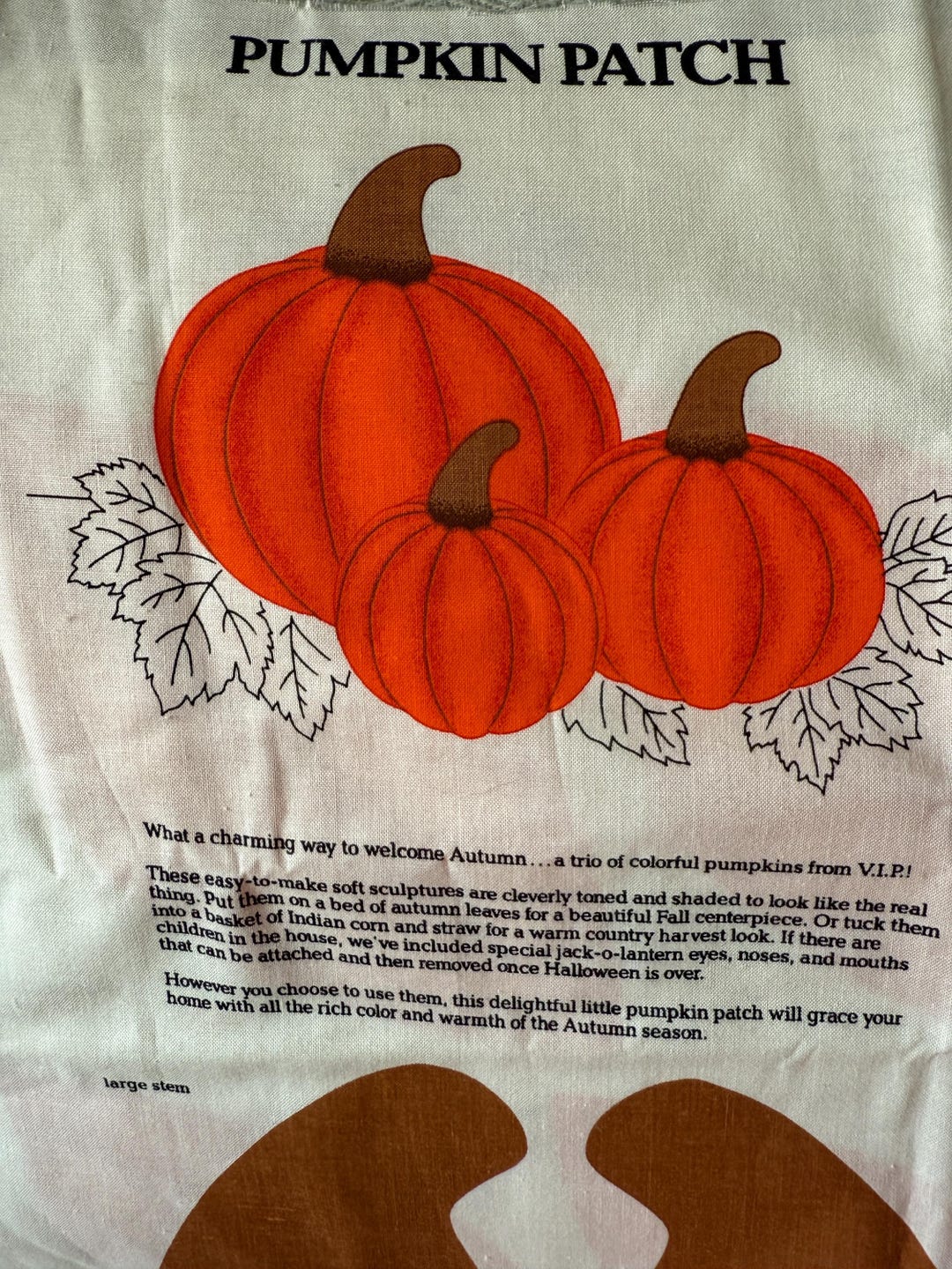 Pumpkin Patch Fabric Panel: Soft Sculpture Pumpkins - Cranston Print ...