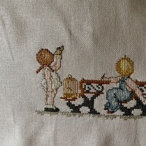 Completed Counted Cross Stitch - Classroom, School, Children, Teacher ...