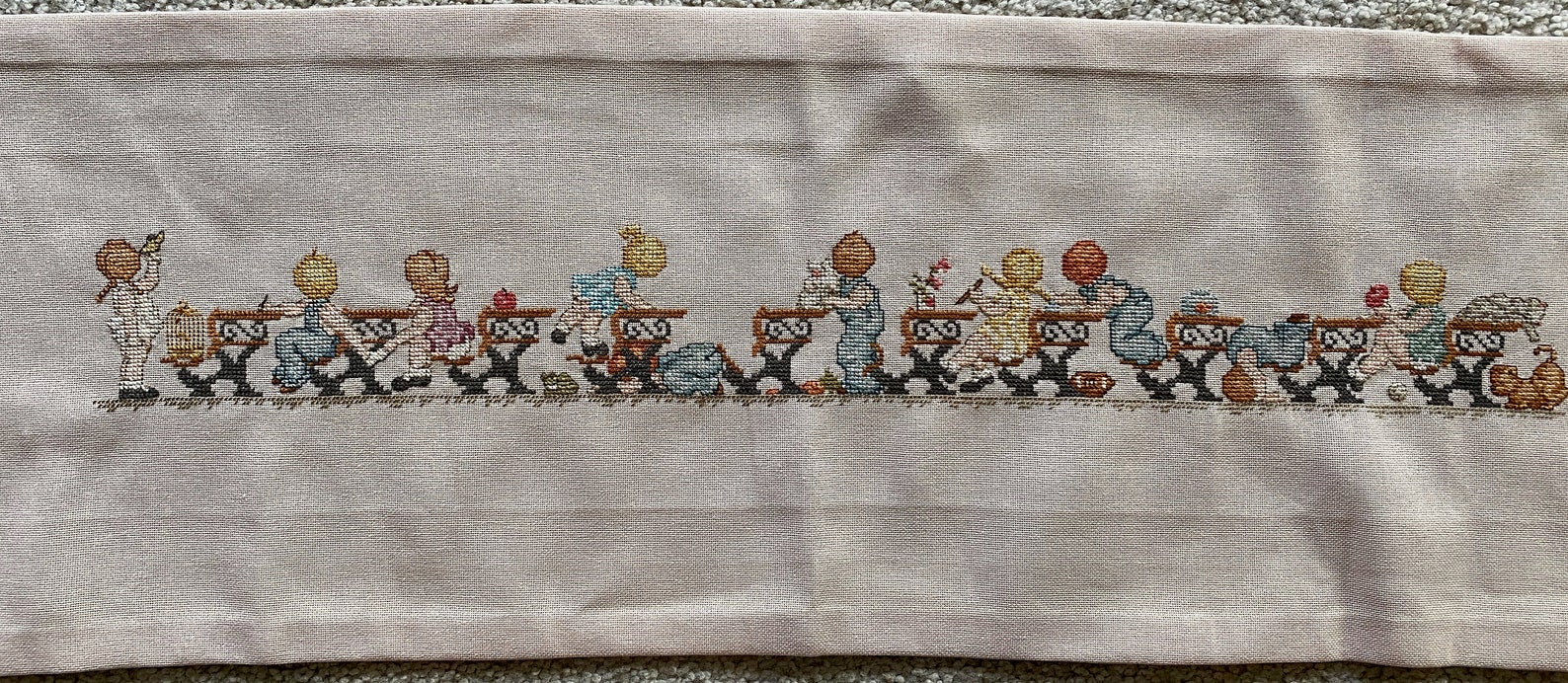 Completed Counted Cross Stitch - Classroom, School, Children, Teacher ...