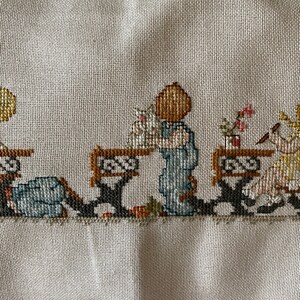 Completed Counted Cross Stitch - Classroom, School, Children, Teacher ...