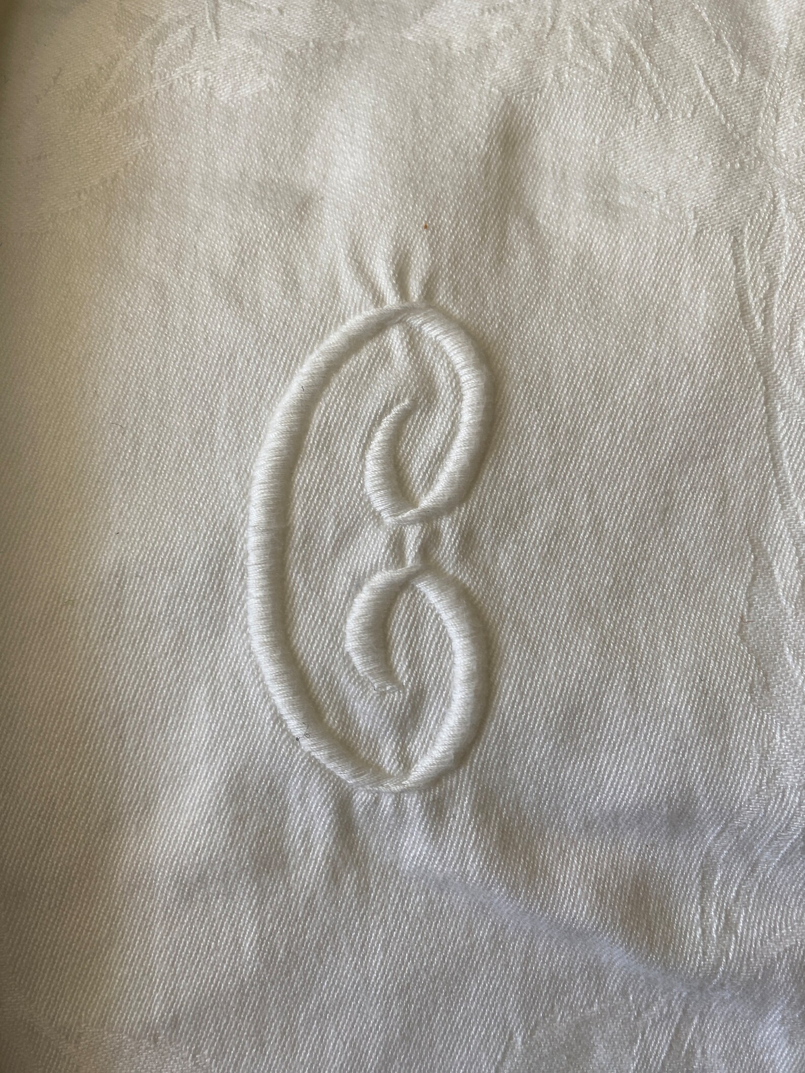 Set of Two Large Vintage 100% Cotton Monogrammed Huck Towels - New Old ...